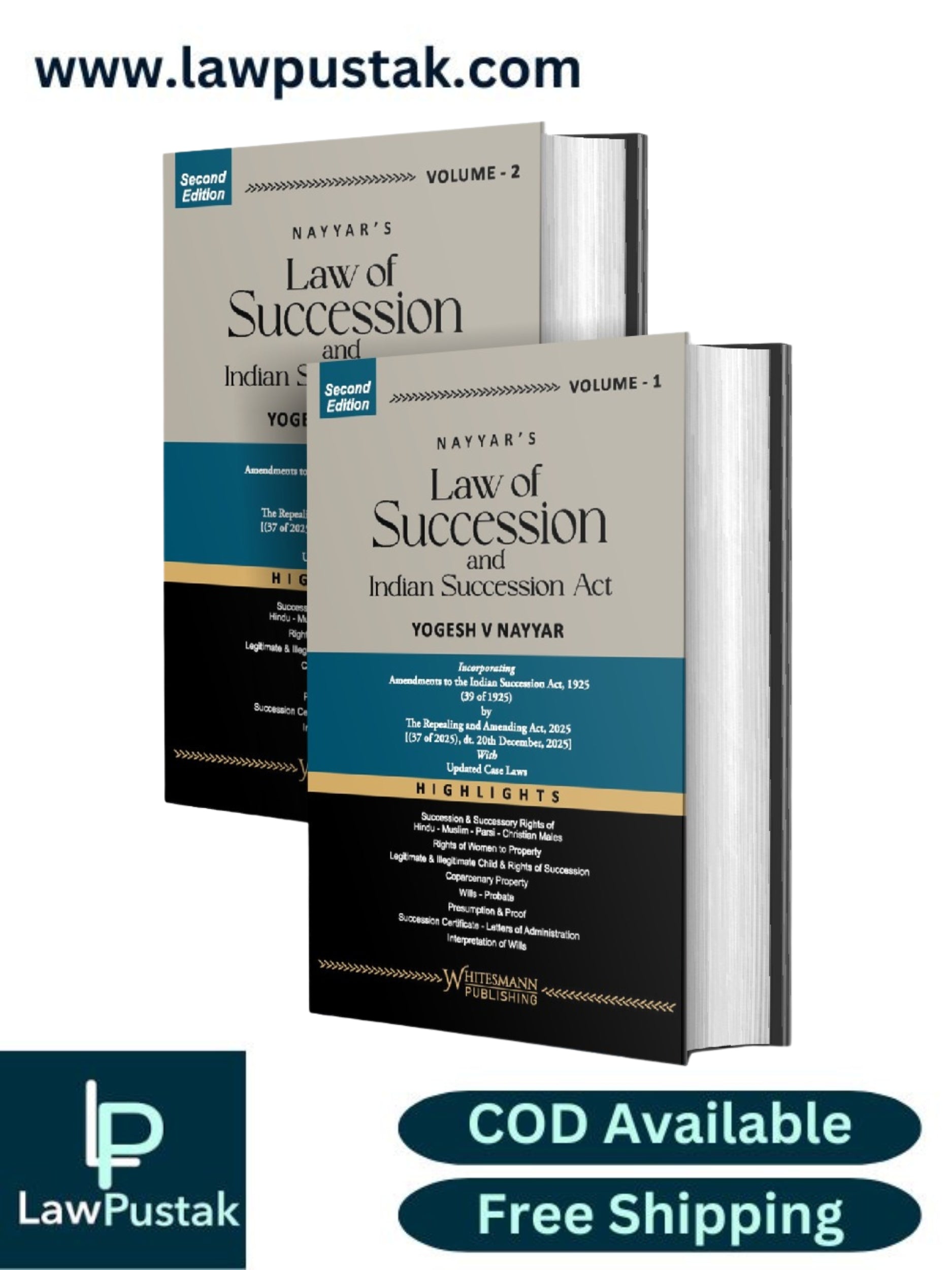 Law of Succession and Indian Succession Act By Yogesh V Nayyar - 2nd E ...
